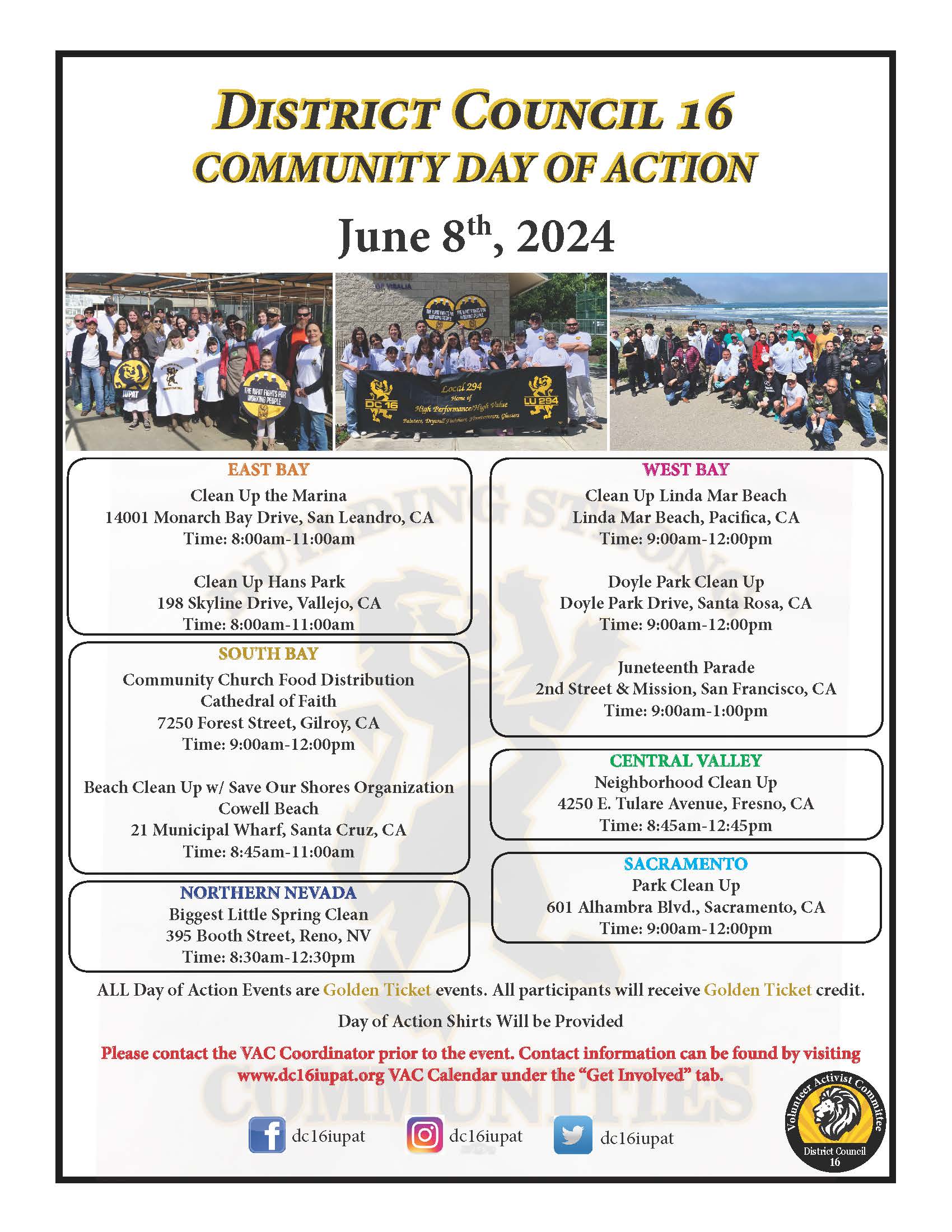 District Council 16 COMMUNITY DAY OF ACTION! – DC16 UNION